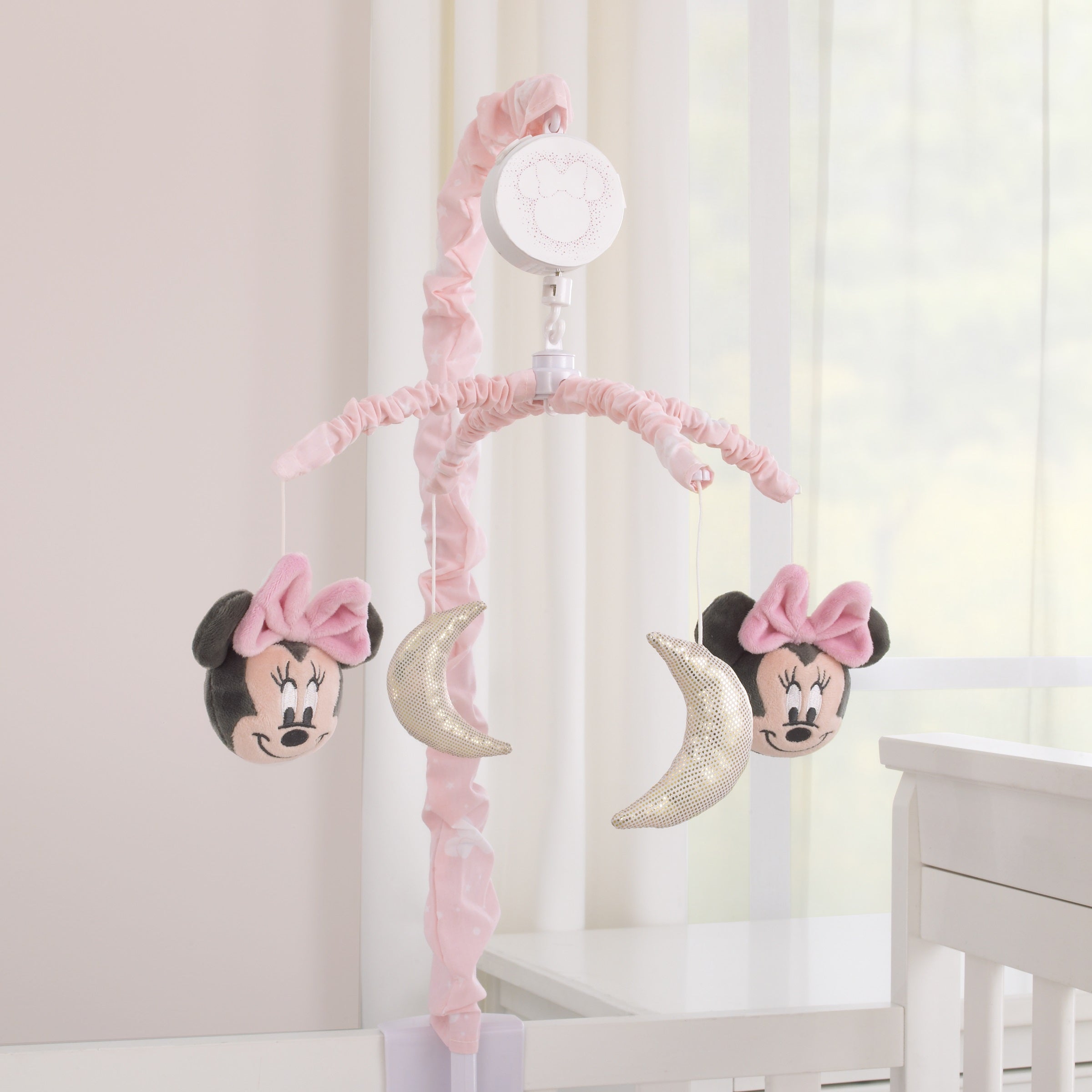 Disney Minnie Mouse Twinkle Twinkle Minnie Pink, White and Metallic Go – NoJo Baby